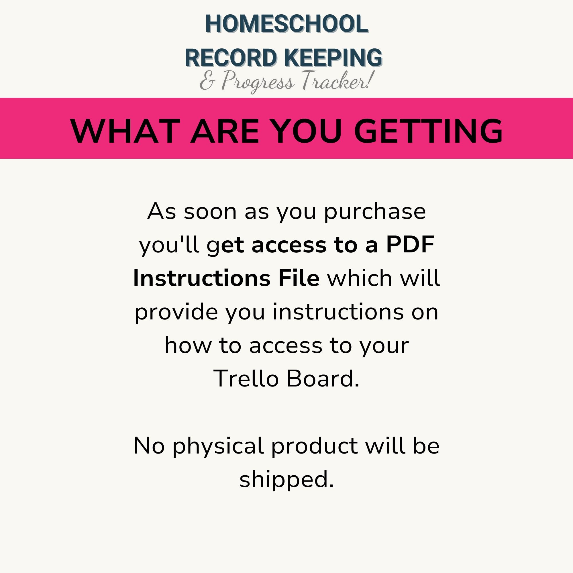 Homeschool Record Keeping & Progress Tracker | Digital Organizer for ...