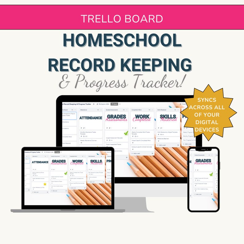 Homeschool Record Keeping & Progress Tracker | Digital Organizer for ...