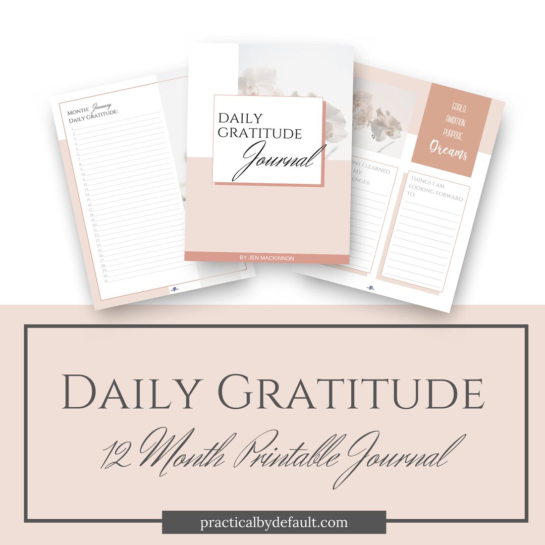 Printable Gratitude Journal, Printable Journal, Gratitude Planner ...