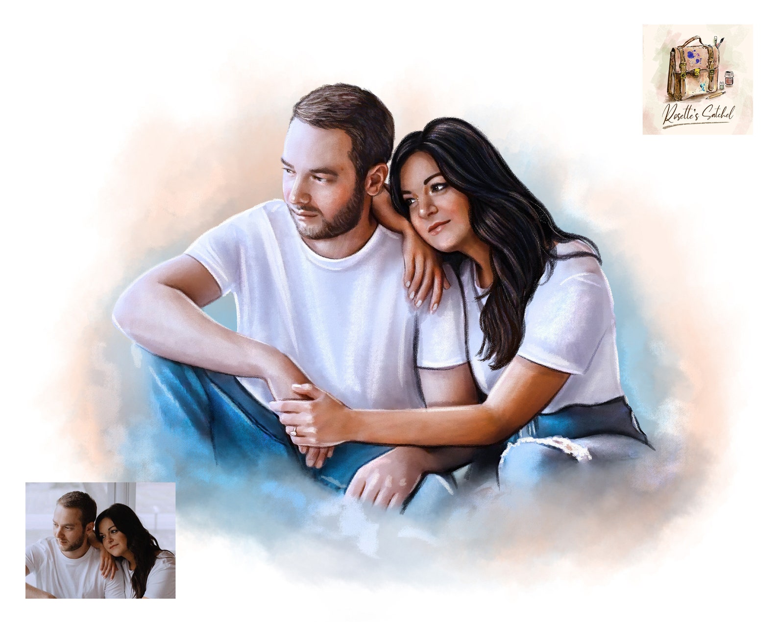 Custom Portrait From Photo, Personalized Portrait, Custom Illustration ...