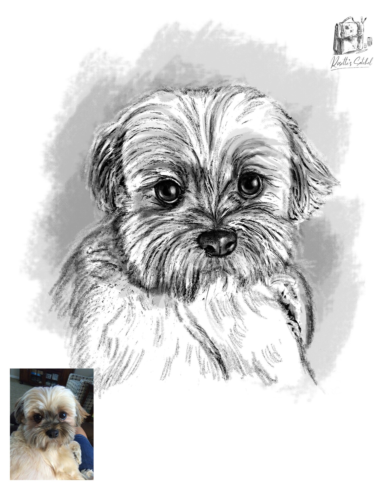Custom Sketch Portrait From Photo, Personalized Drawing, Digital ...