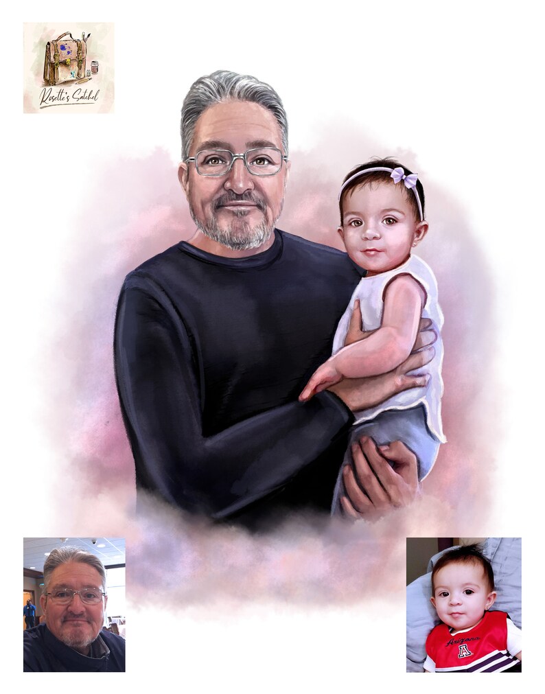 Custom Portrait From Photo Personalized Portrait Custom - Etsy