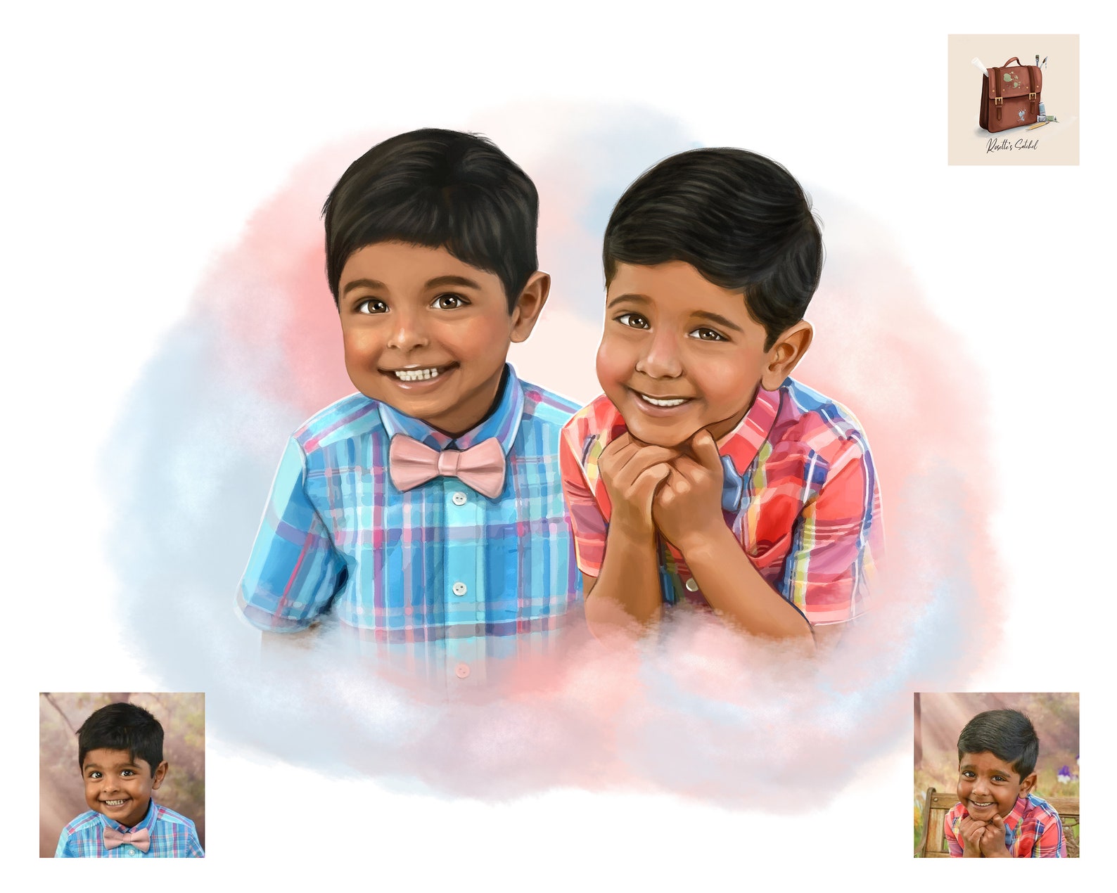 Custom Portrait From Photo, Personalized Portrait, Custom Illustration ...
