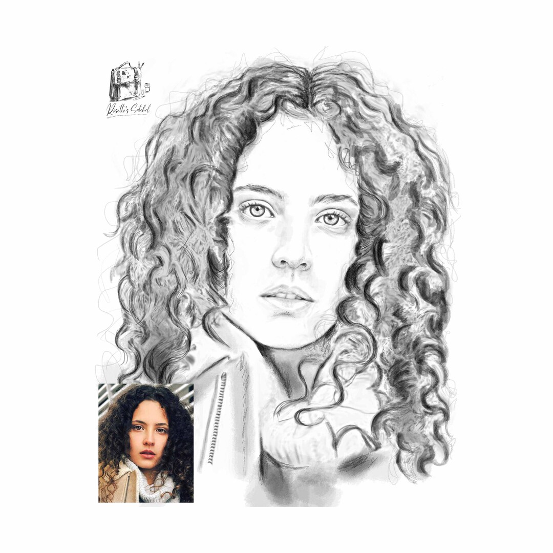 Custom Sketch Portrait From Photo, Personalized Drawing, Digital ...