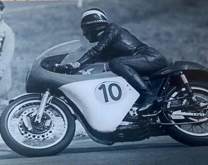 Large Vintage 12 X 8 Photo of Phil Read, Moto GP Legend in Action Early ...