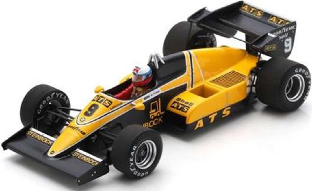 1:43 Scale Spark Model of an ATS D6 F1 Car as Driven by Manfred Minkelhock in the 1983 European ...