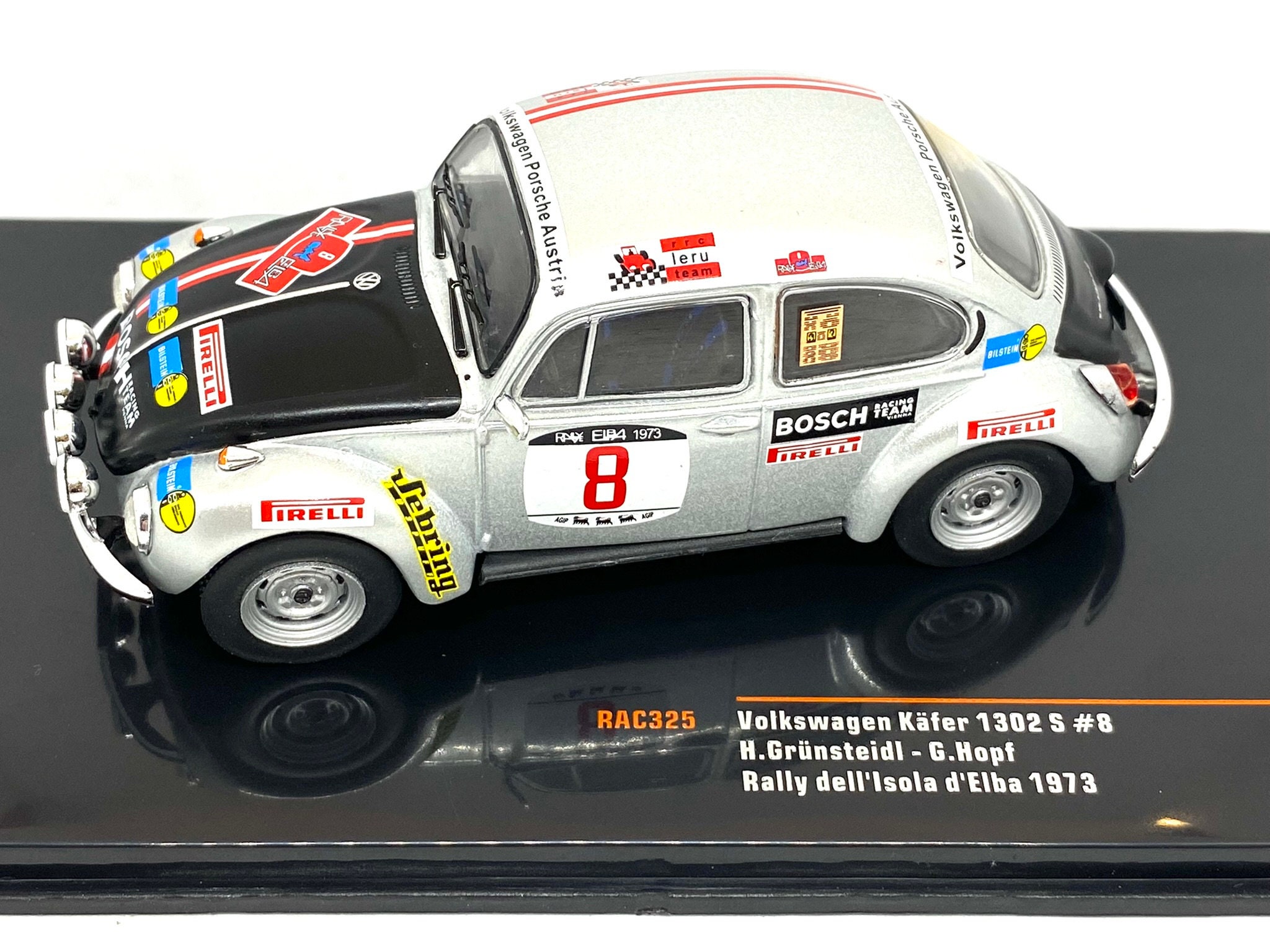 1:43 Scale IXO Models VW Beetle Rally Car H Grundteidl 1973 Diecast ...