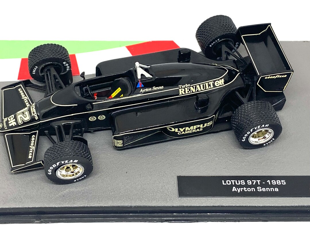 1:43 Scale Model of Ayrton Senna's 1985 Lotus 97T F1 Car, Formula One ...