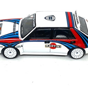 1:64 Scale Diecast Mini GT TSM Model Lancia Delta HF Integrale Martini ...