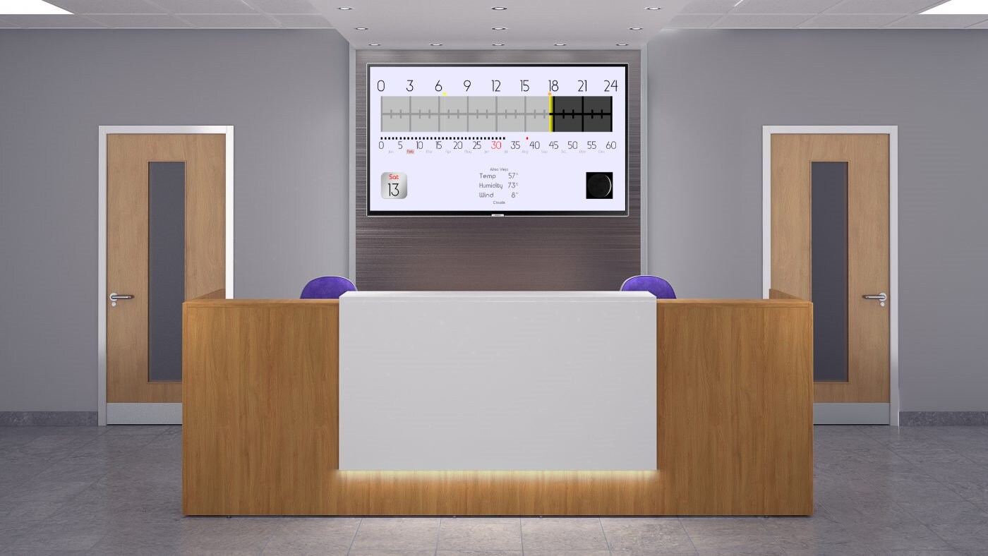 24 Hour Digital Clock, Lobby Clock, Perfect for Waiting Areas and ...