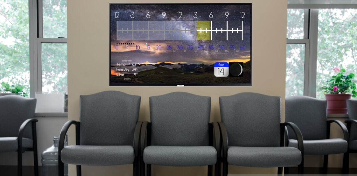 24 Hour Digital Clock, Lobby Clock, Perfect for Waiting Areas and ...