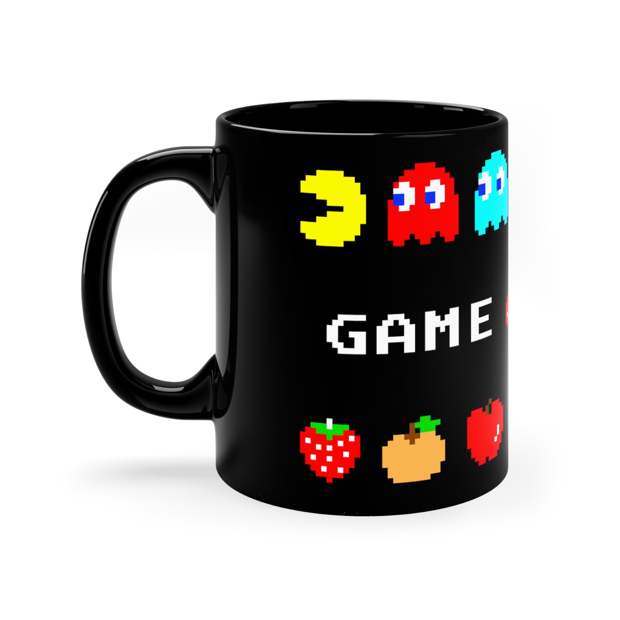 Pac Man Mug. Retro Arcade Mug, Pacman, Ghosts, Game Over, Gamer Gift ...