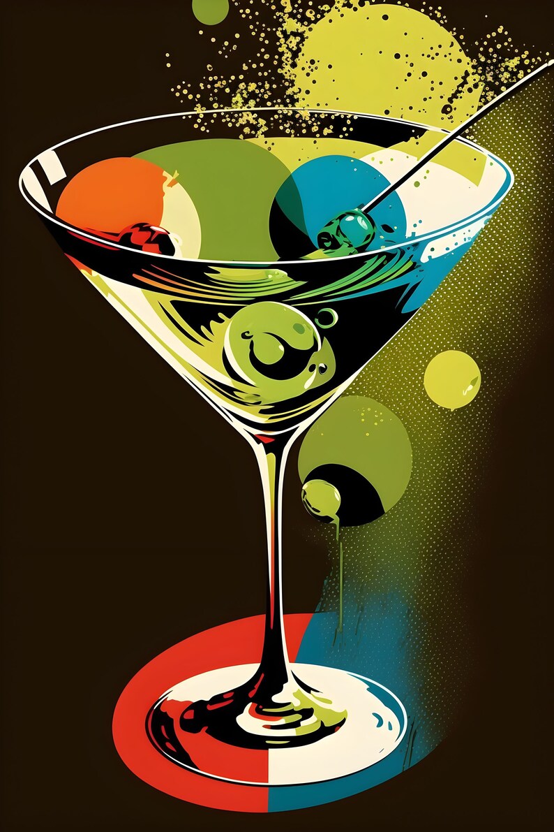 Retro Style Martini Glass. Spruce up the Place in Style. Great for a ...