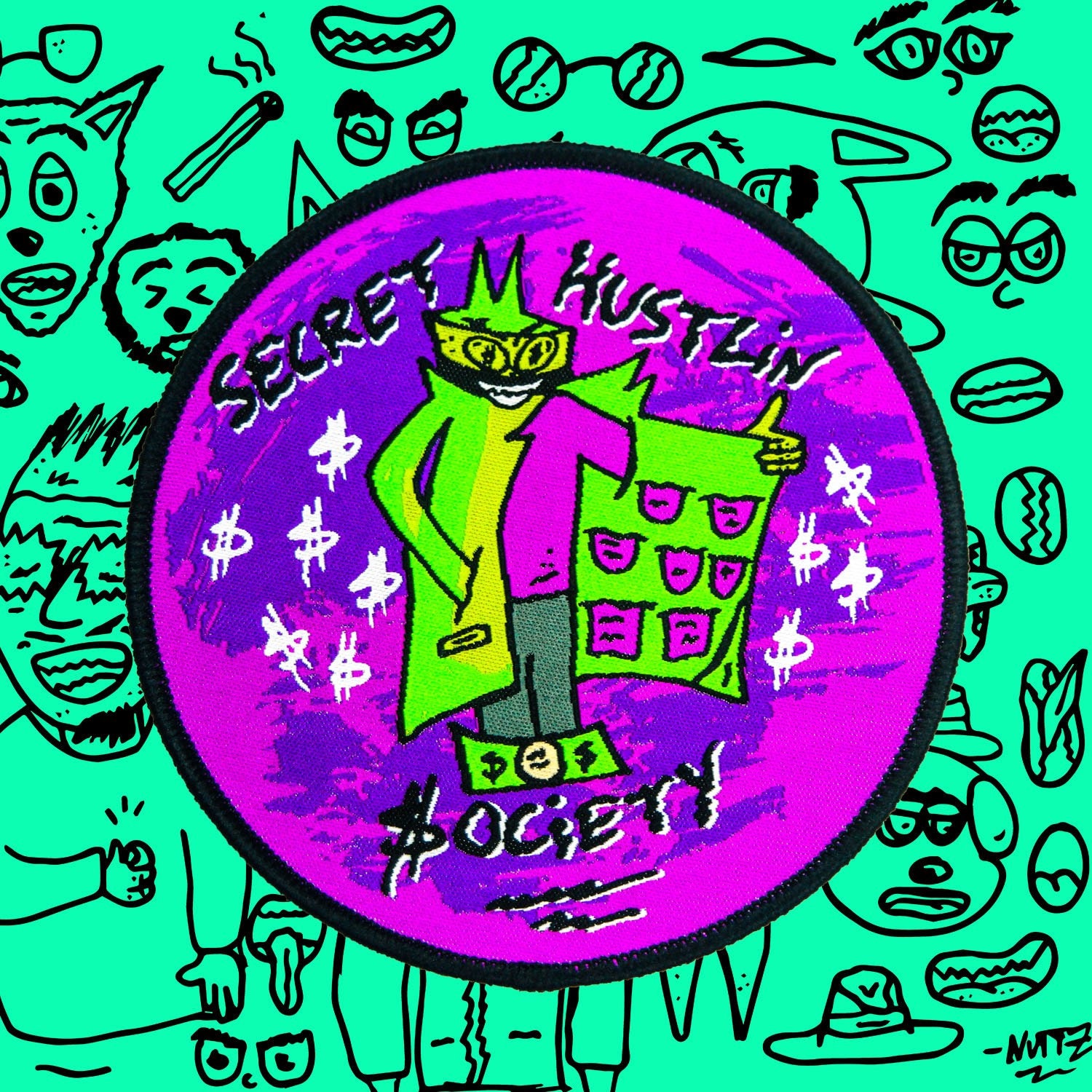 Buy Colorful Hustlin Patch, Iron or Sew on Society Secret Hustlin Patch ...
