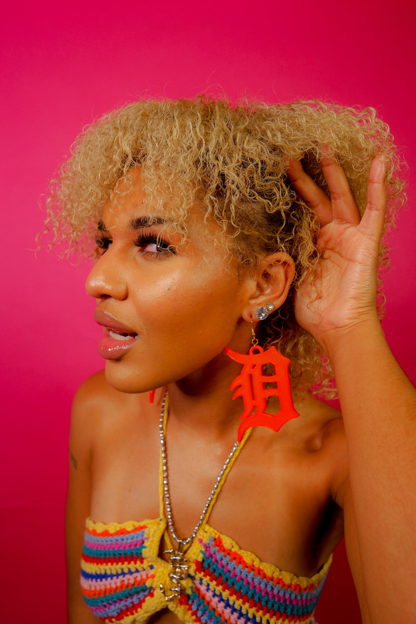 Letter D Earrings, Old English Letter Earrings, Detroit Earrings ...