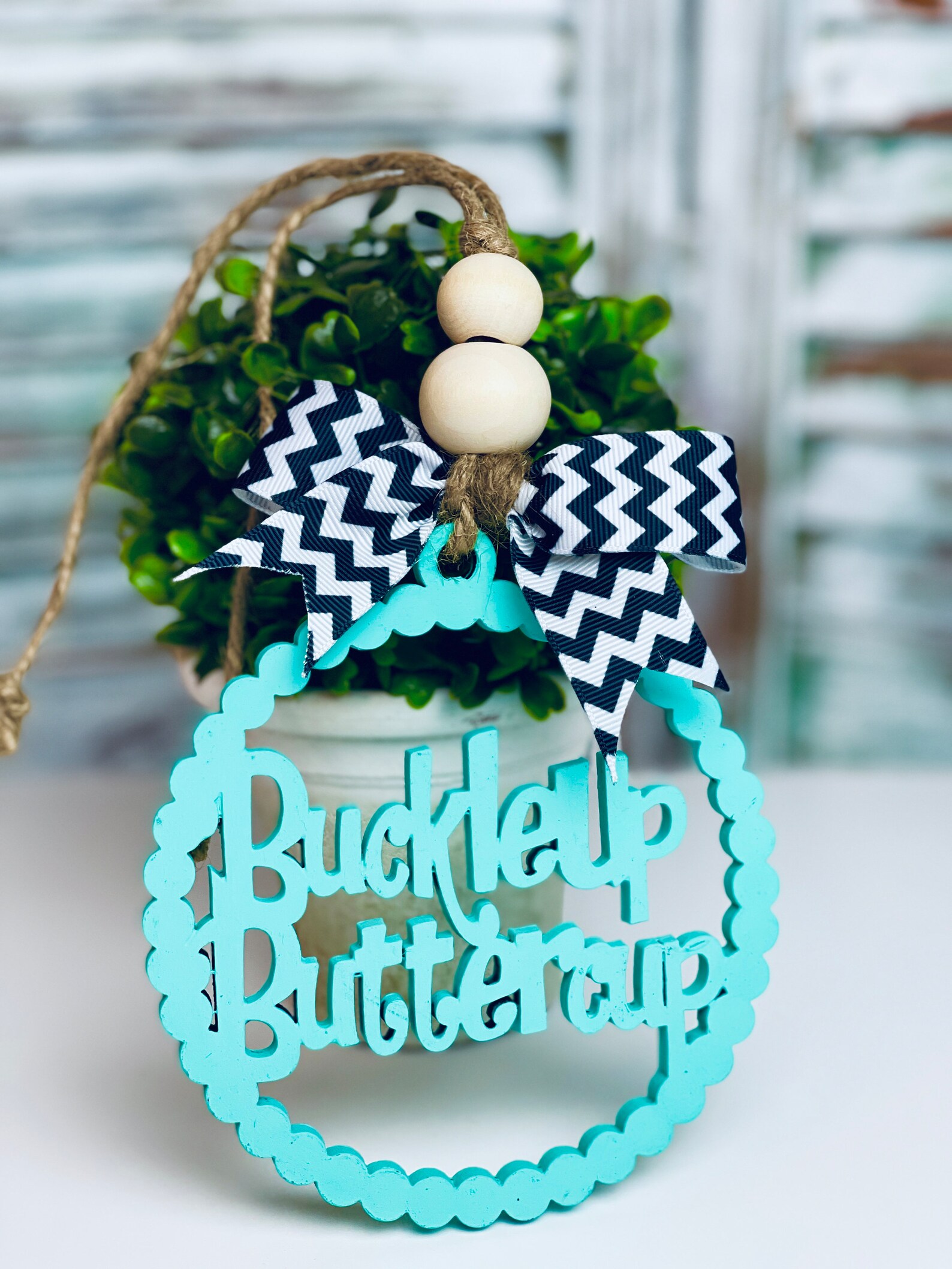Car Charm Rear View Mirror | Buckle up Buttercup | Car Freshie | New ...