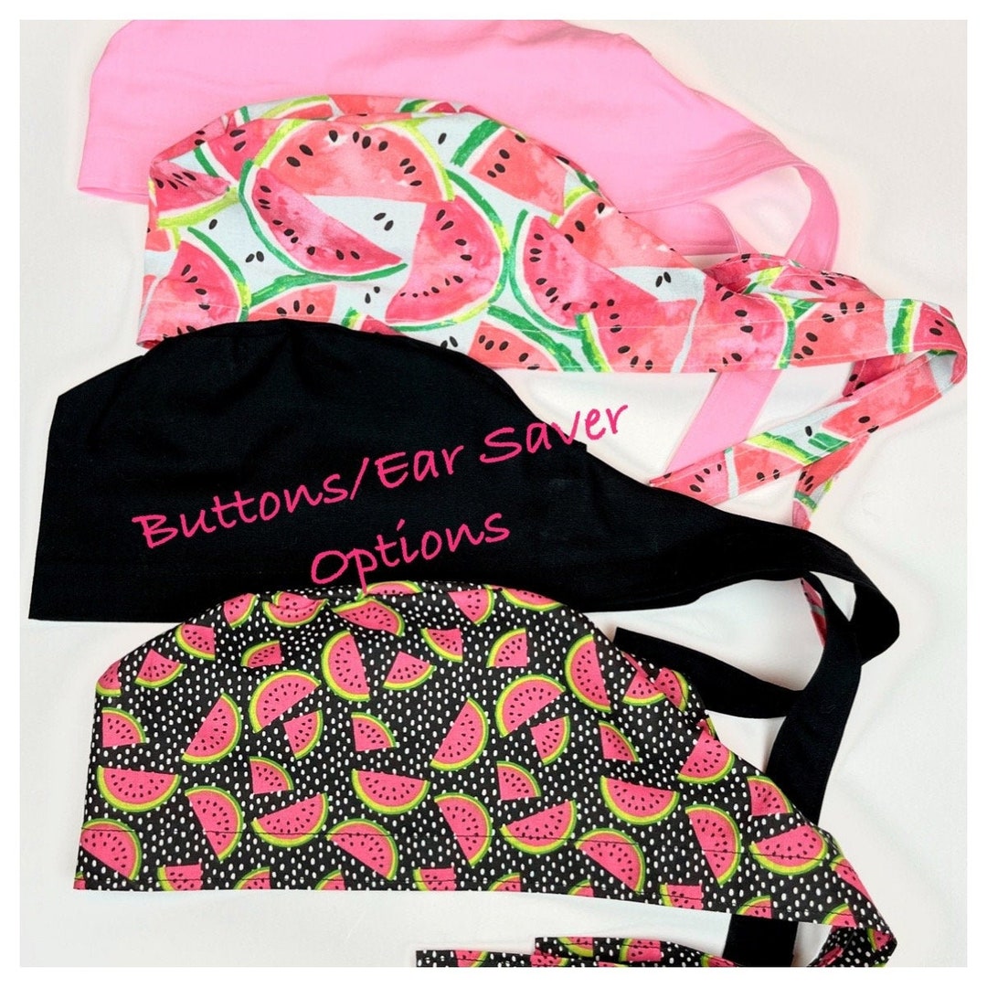 Scrub Cap With Buttons / Scrub Caps / Medical Scrub Cap / Womens Scrub ...