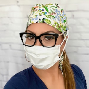 Surgical Cap / Scrub Cap With Buttons / Womens Scrub Cap / Medical ...