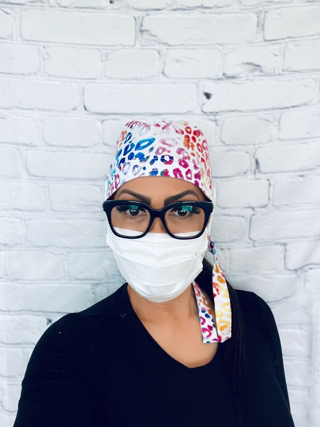 Surgical Cap / Scrub Cap With Buttons / Nurses Head Cap / Medical Scrub ...