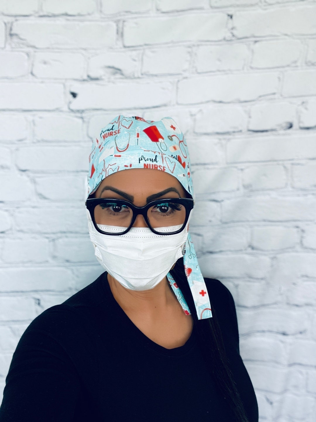 Surgical Cap / Scrub Cap With Buttons / Nurses Head Cap / Medical Scrub ...