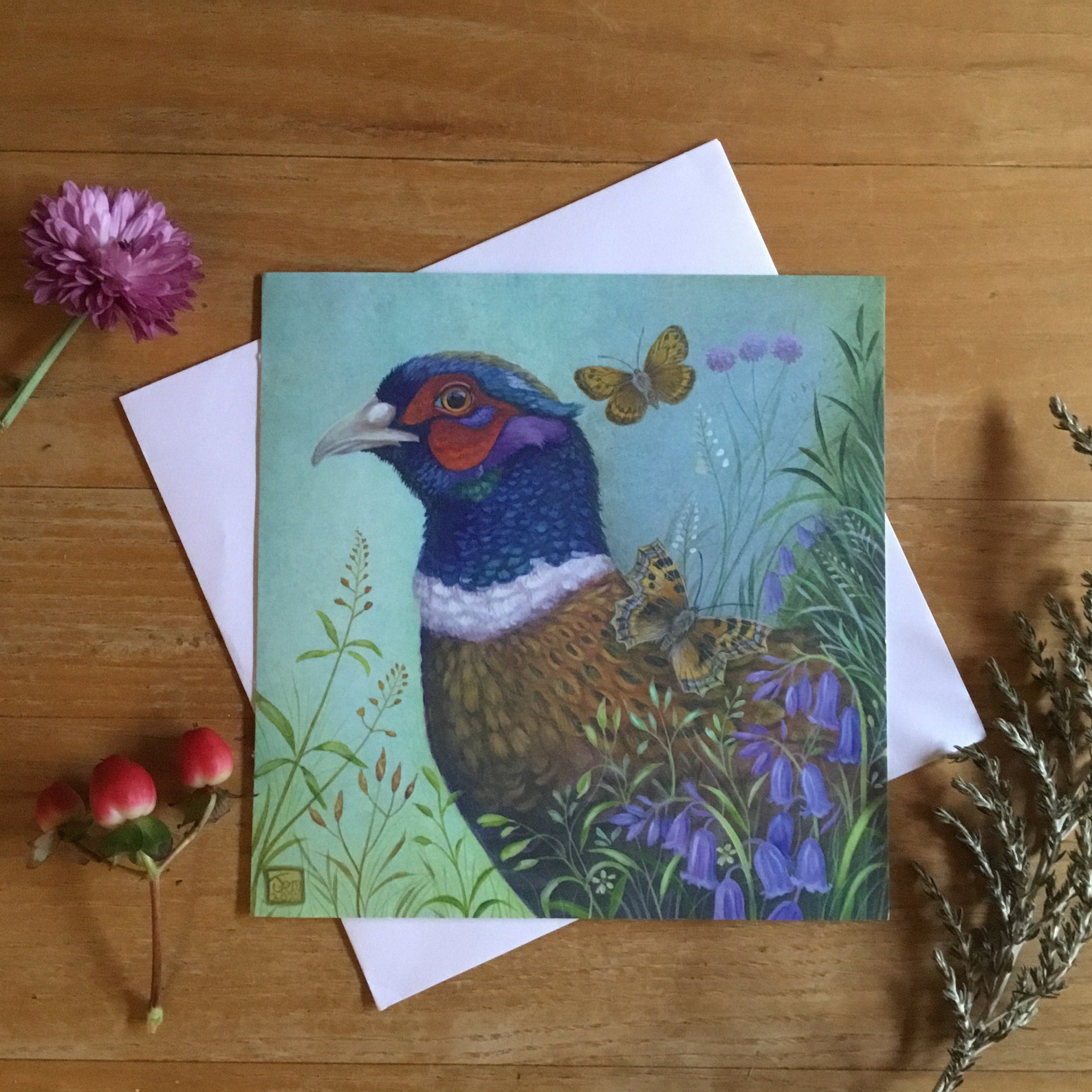 Pheasant Greetings Card, 'the Visitor' - Etsy