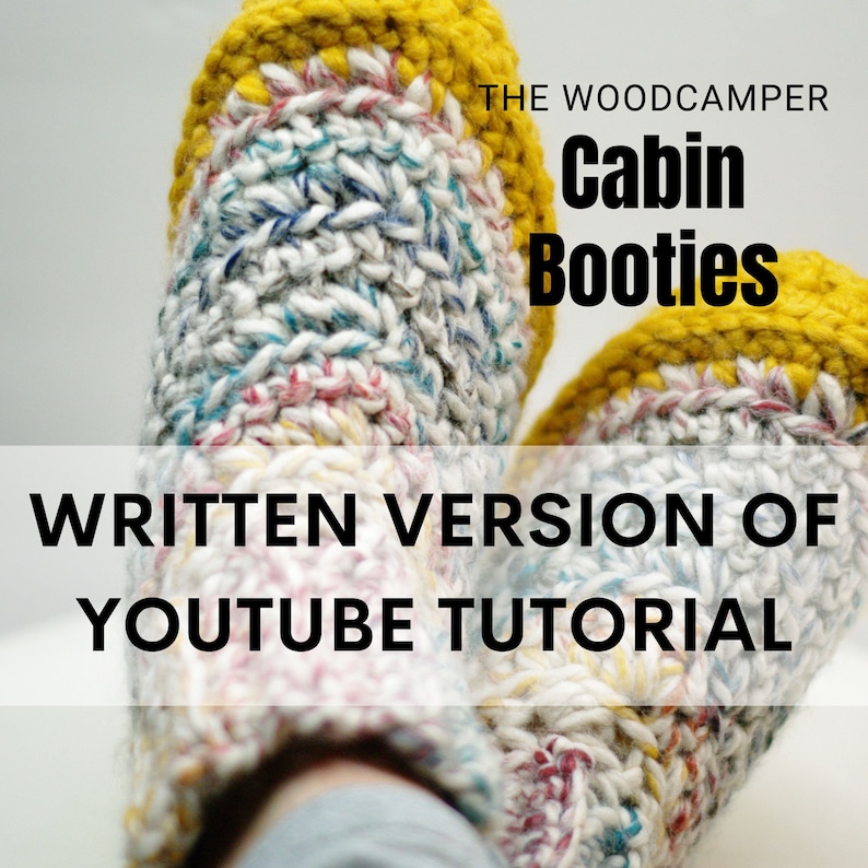 Crochet SLIPPERS, the Woodcamper Cabin Booties, Youtube, Crochet ...