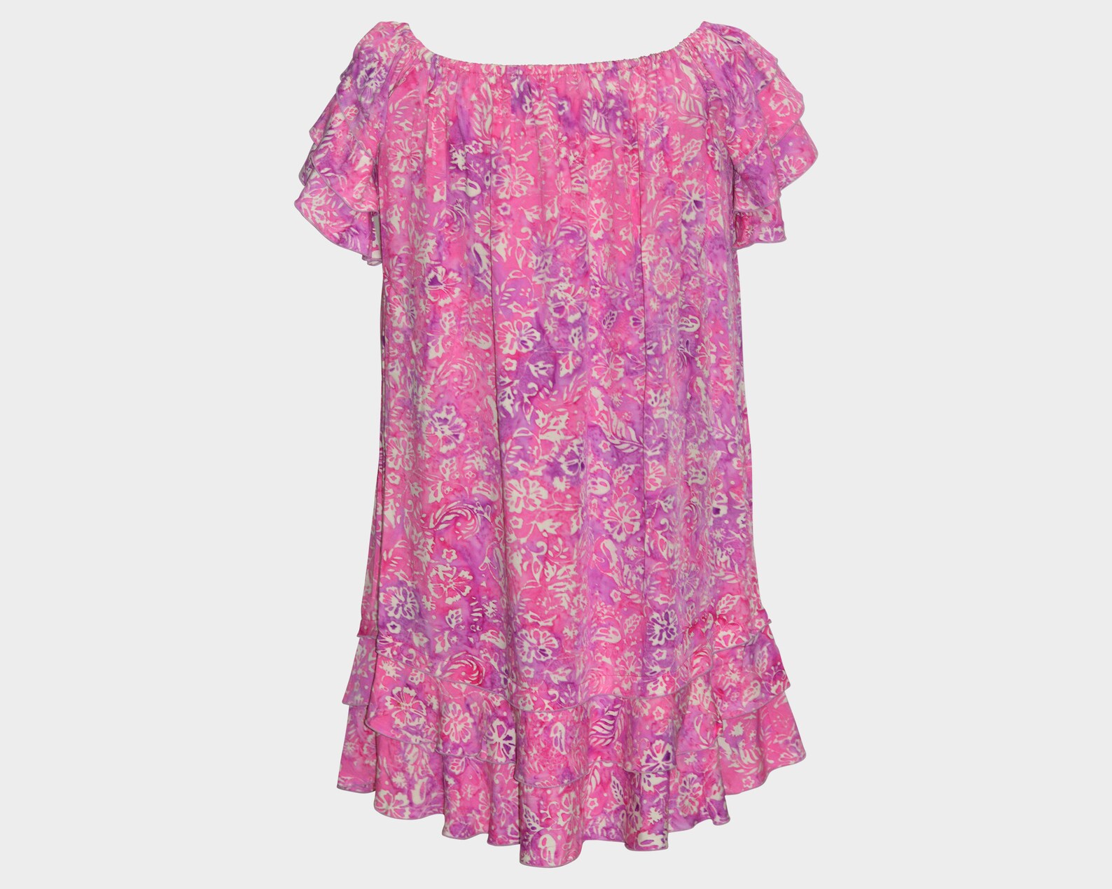 ROMANTIC Batik off Shoulder Short Dress ~ Top Quality Bali Batik ...