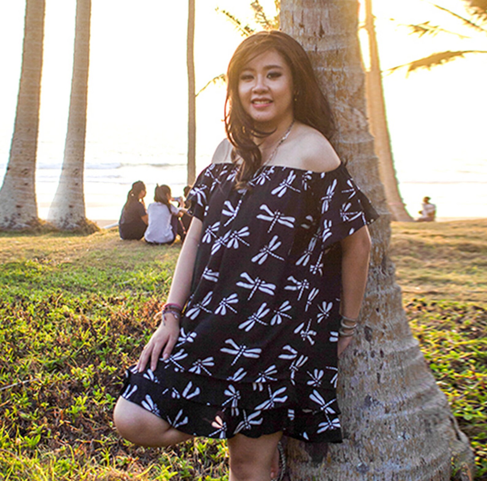 ROMANTIC Batik off Shoulder Short Dress ~ Top Quality Bali Batik ...