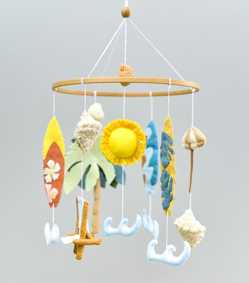 Beach Baby Mobile Coastal Nursery Decor Surf Baby Mobile Sunshine ...