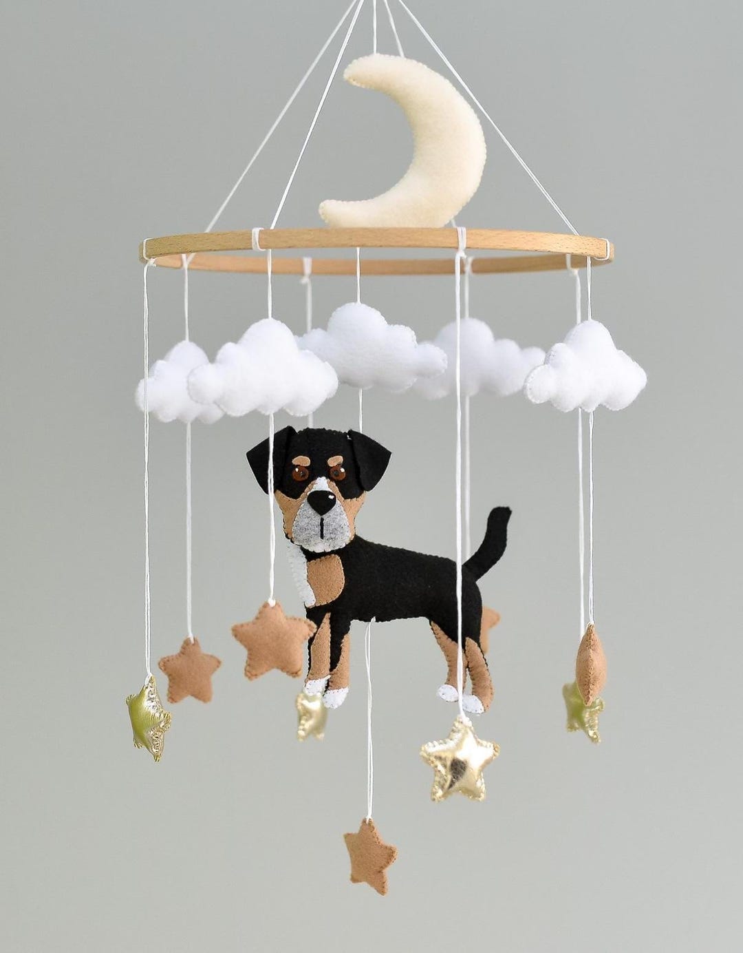 Dog Baby Mobile Custom Dog Felt Mobile Pets Crib Mobile Neutral Baby ...