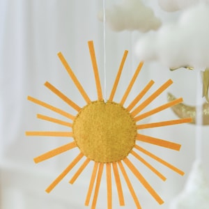 Mobile Neutral- Sun Rainbow Moon Cloud Baby Mobile - Gender Natural ...