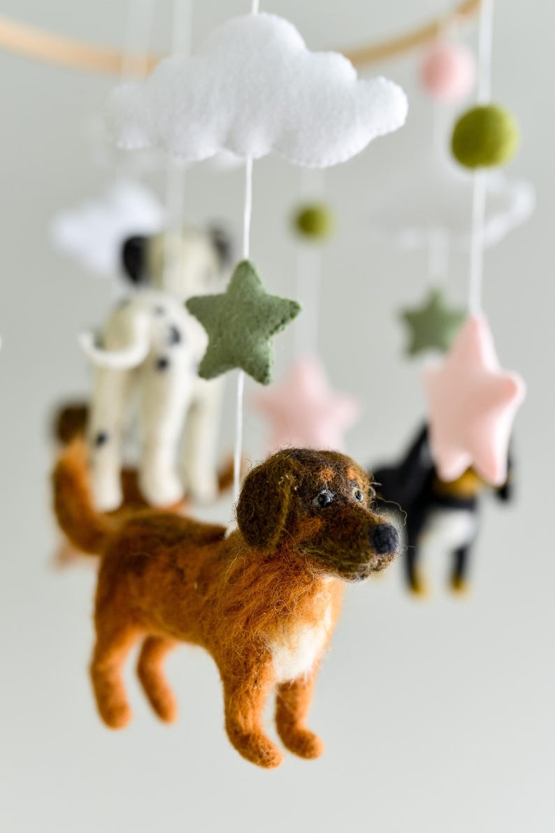 Dog Baby Mobile Custom Dog Nursery Decor Pets Mobile Neutral Animals ...
