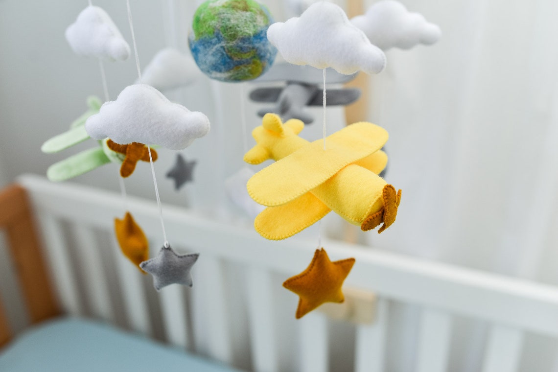 Baby mobile boy Travel themed nursery mobile Airplane crib | Etsy