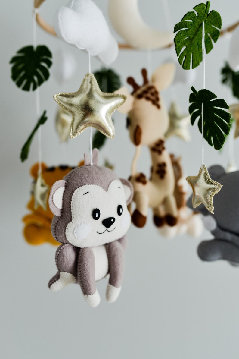 Big Baby Mobile Safari - Giraffe Baby Mobile - Lion Tiger Monkey ...