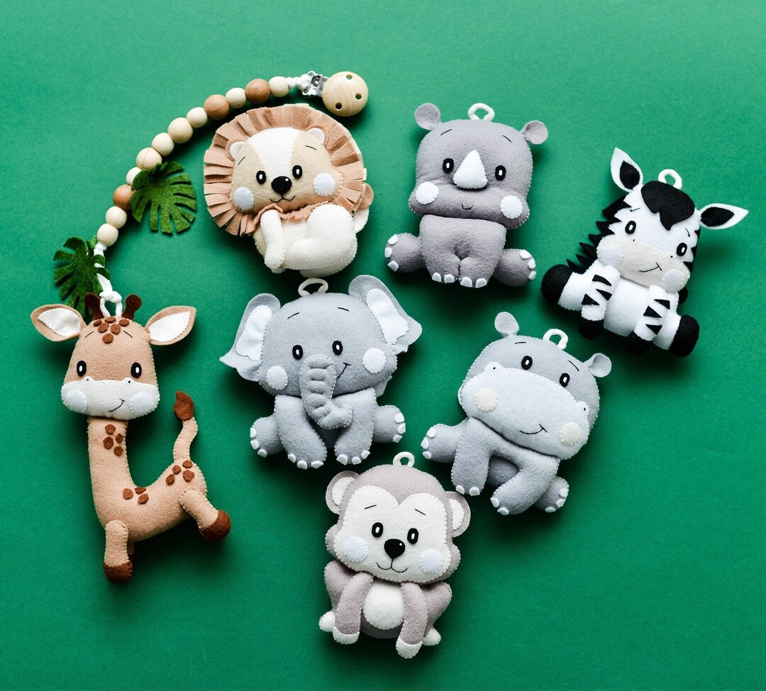Safari Stroller Mobile Jungle Baby Stroller Toy Chain Safari Baby ...