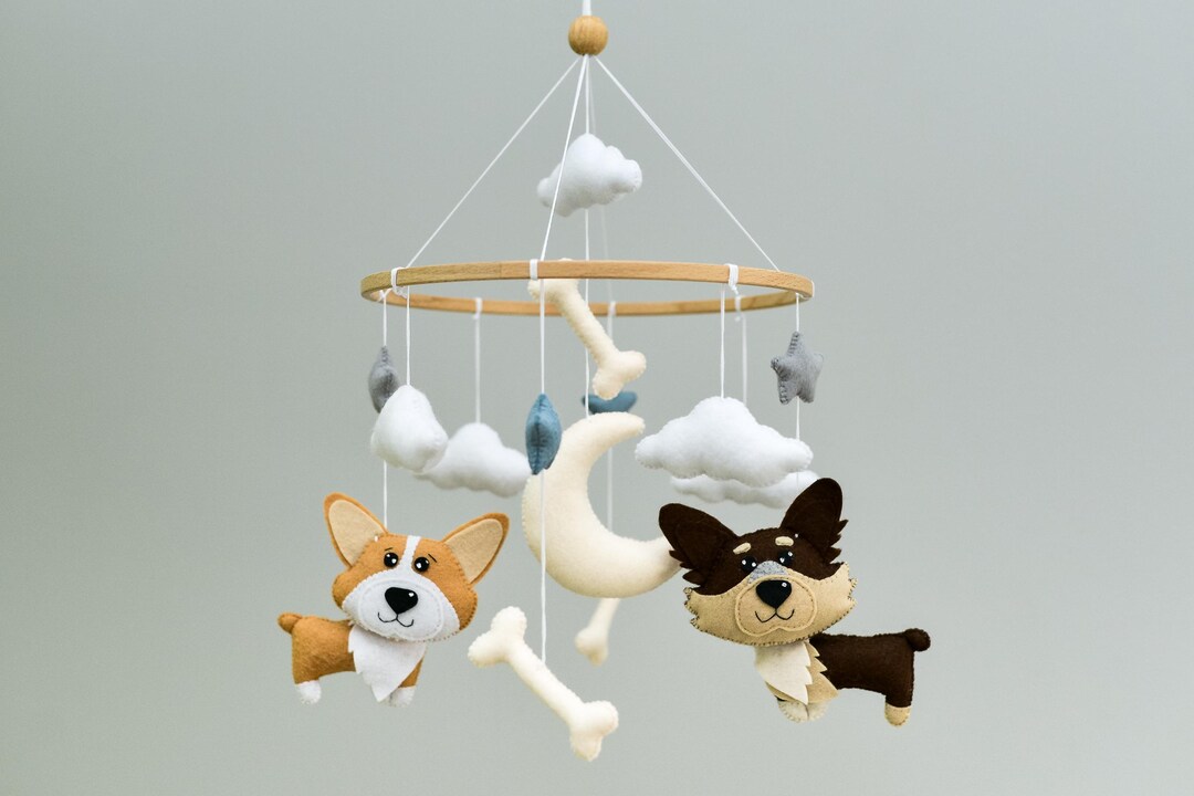 Custom Mobile Baby Dog Baby Mobile Corgi Custom Personalized Pets ...