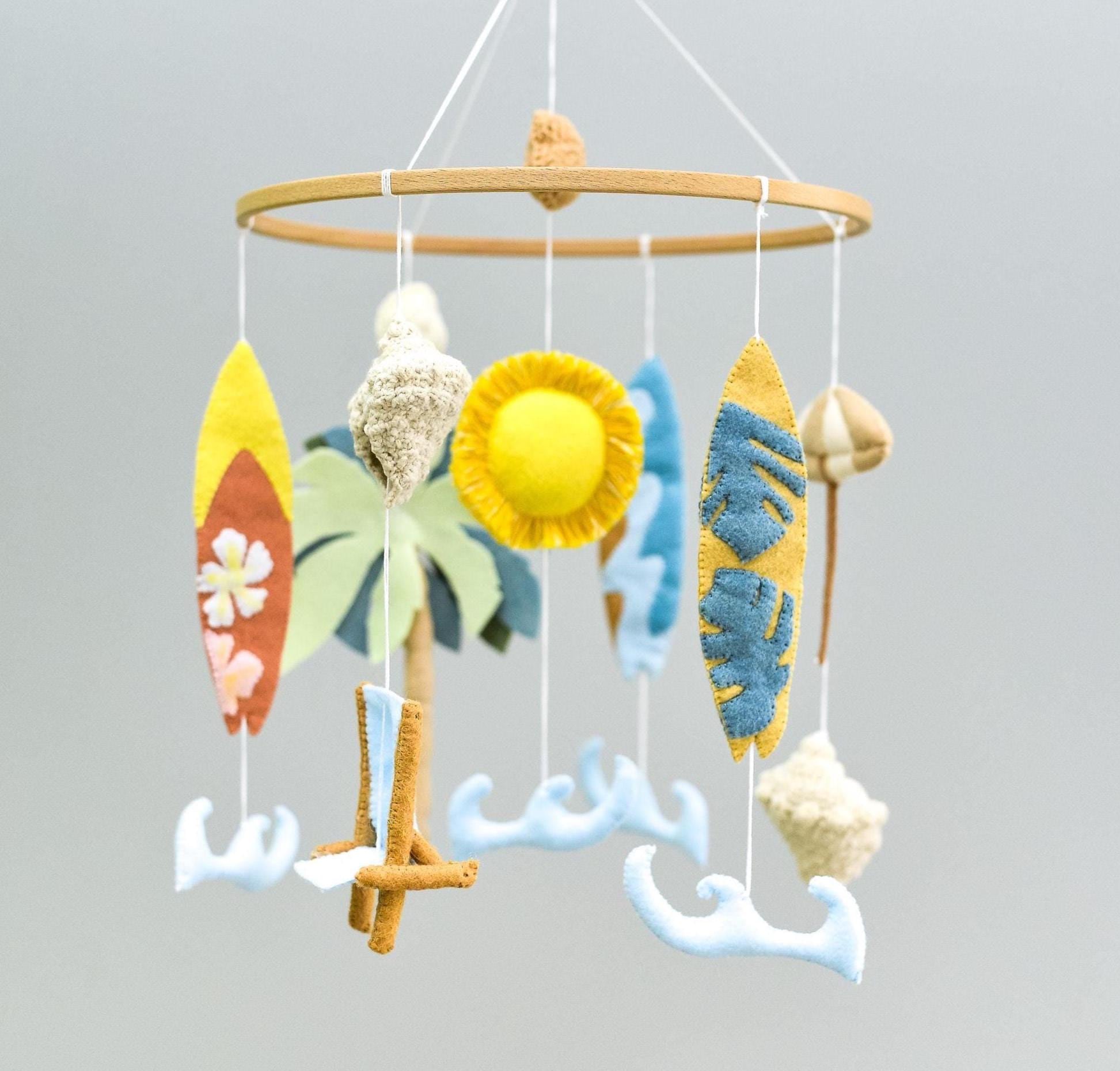 Beach Baby Mobile Coastal Nursery Decor Surf Baby Mobile Sunshine ...