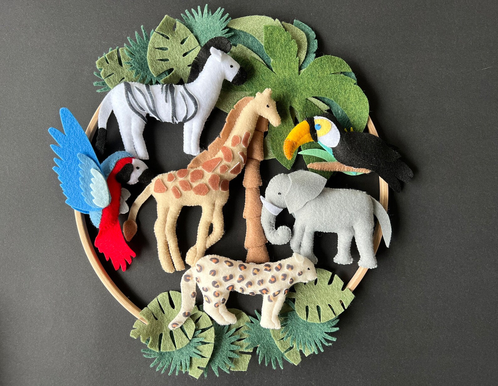 Tropical Baby Mobile Safari Nursery Mobile Crib Hanging Mobile Jungle ...