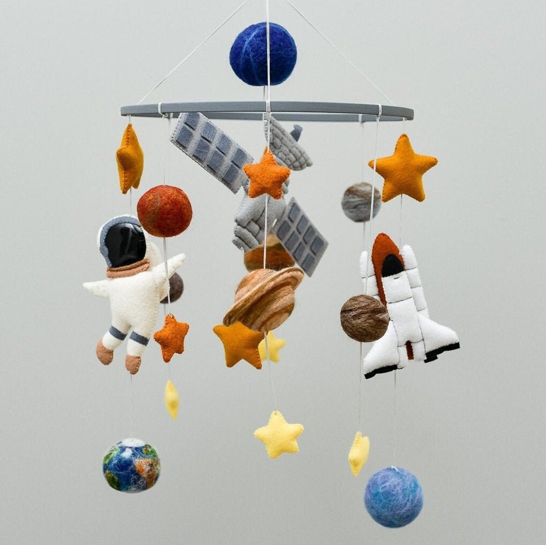 Space Baby Mobile Outer Space Nursery Hanging Decor Space Solar System ...