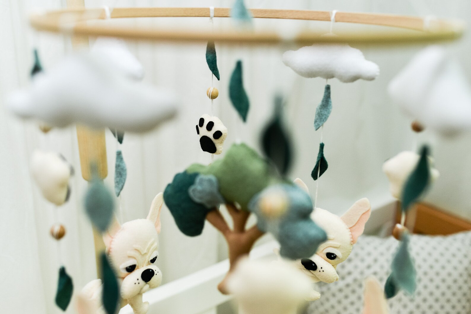 Custom Puppy Mobile Baby French Bulldog Crib Mobile Dog - Etsy