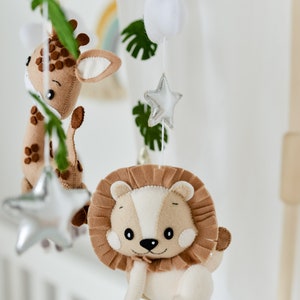 Baby Mobile Safari Giraffe Lion Nursery Mobile Safari Hanging Crib ...