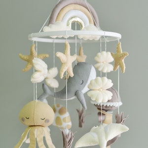 Ocean Mobile - Baby Mobile Ocean - Nursery Crib Mobile Neutral ...