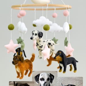 Dog Baby Mobile Custom Dog Nursery Decor Pets Mobile Neutral Animals ...