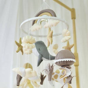 Ocean Mobile Baby Mobile Ocean Nursery Crib Mobile Neutral Octopus ...