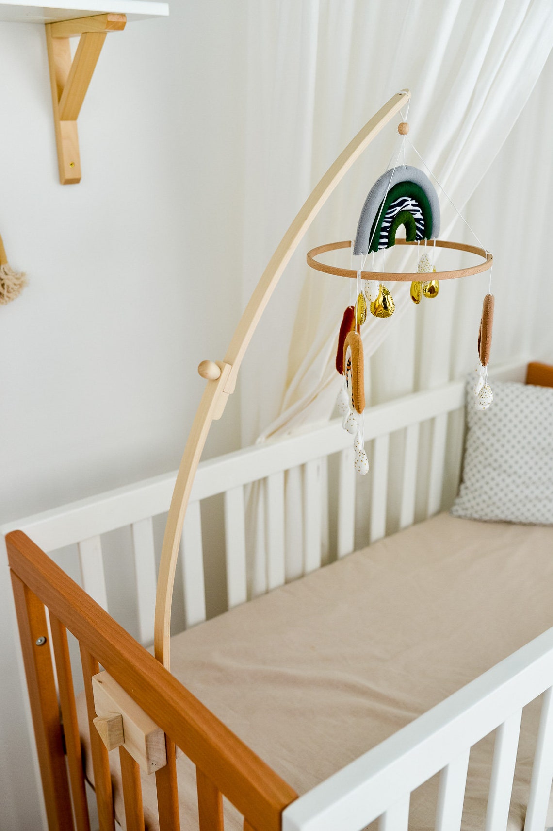 Wooden Baby Mobile Holder Natural Hanger for Baby Crib Nursery - Etsy