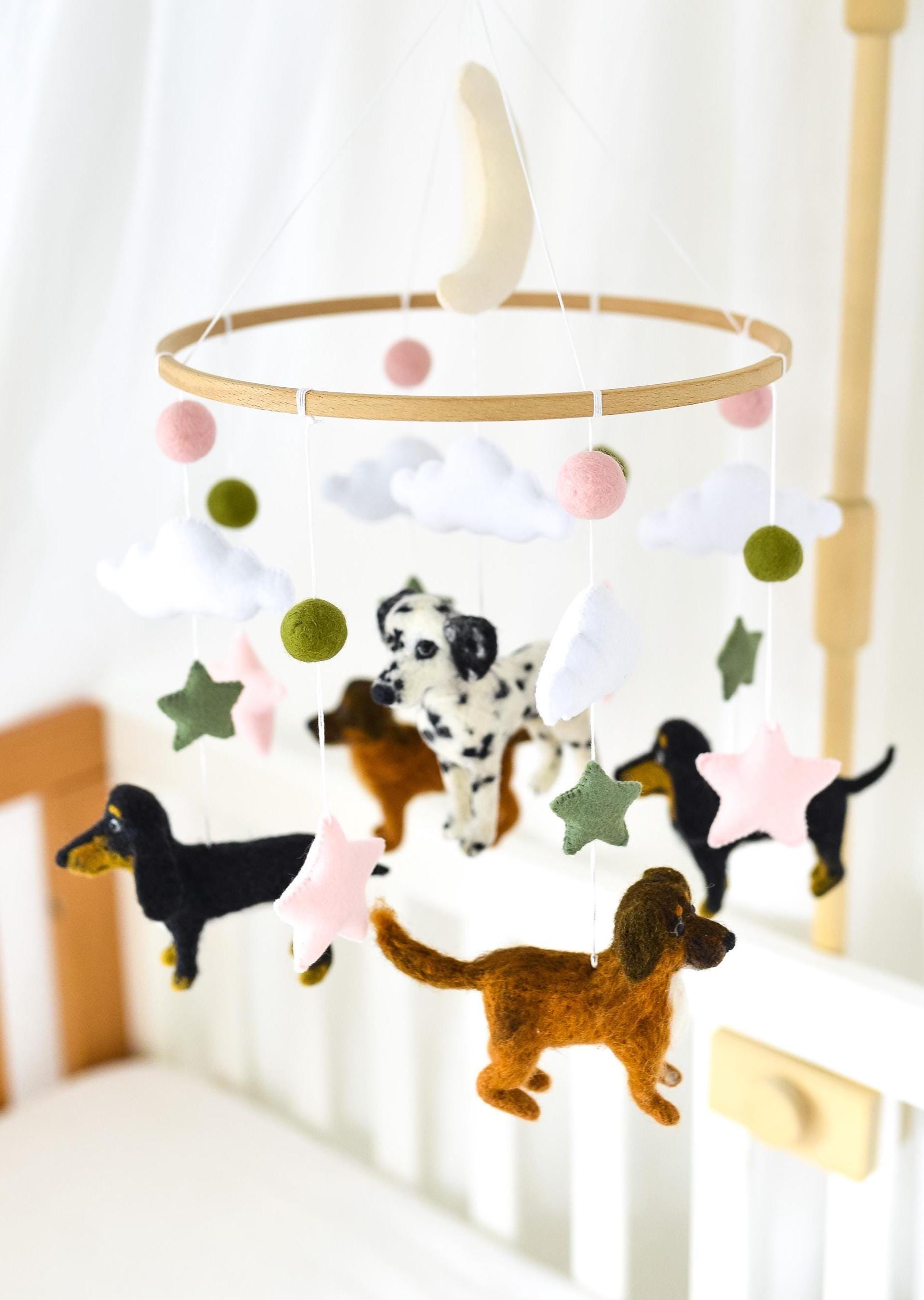 Dog Baby Mobile Custom Dog Nursery Decor Pets Mobile Neutral Animals ...