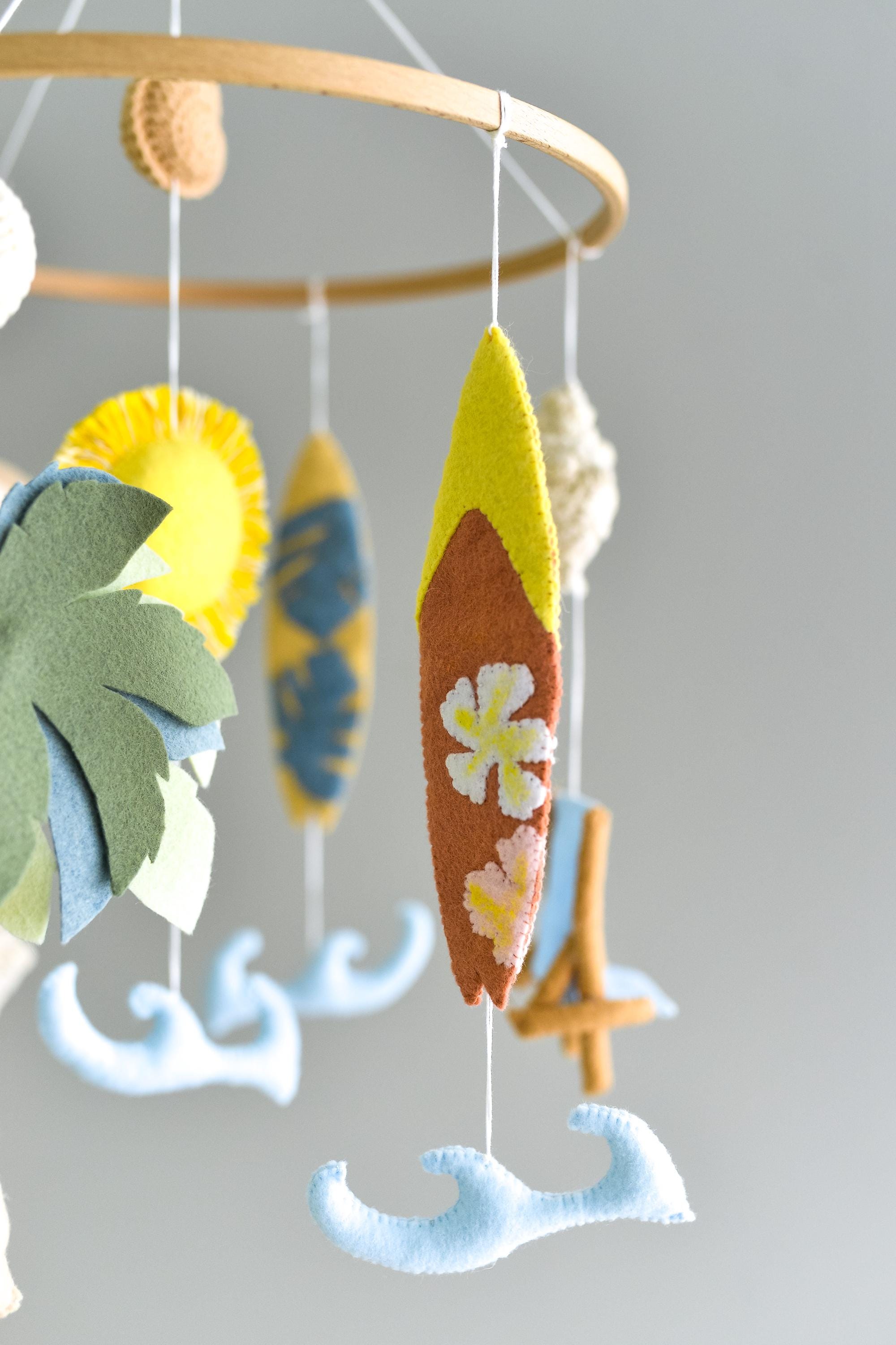 Beach Baby Mobile Coastal Nursery Decor Surf Baby Mobile Sunshine ...
