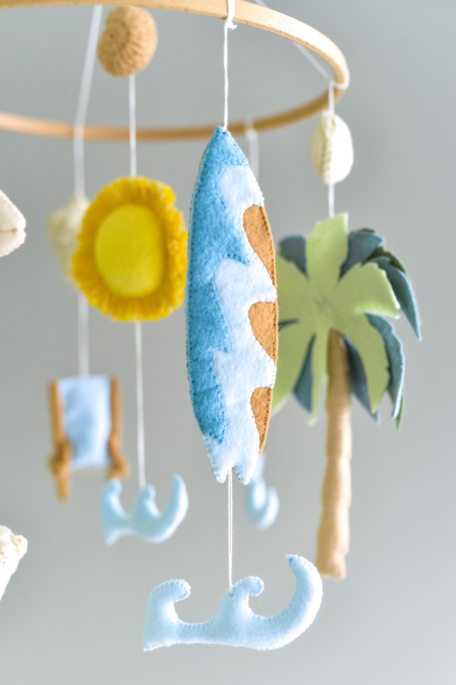 Beach Baby Mobile Coastal Nursery Decor Surf Baby Mobile Sunshine ...