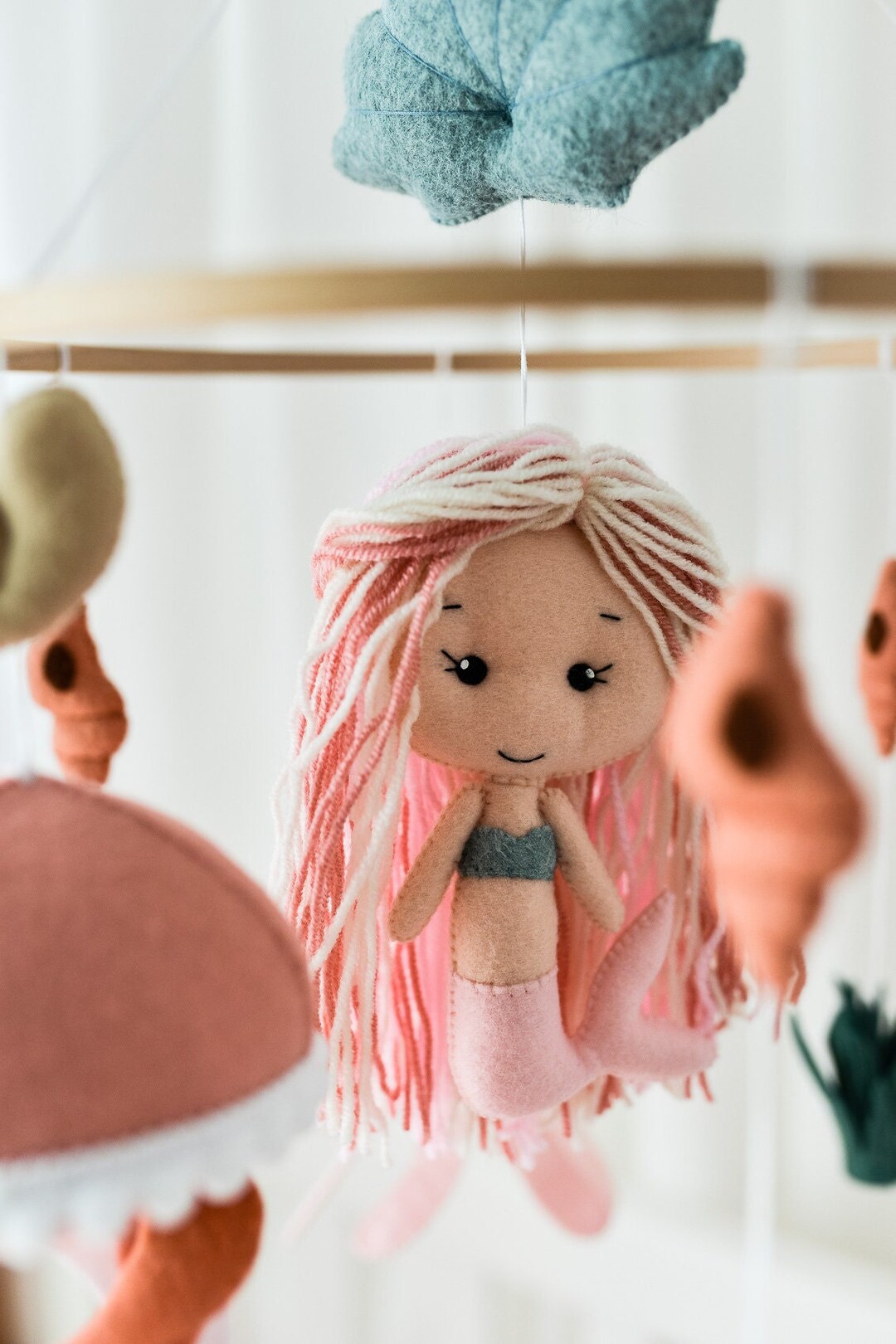 Ocean Mobile - Princess Mermaid Baby Shower Gift - Nursery Crib Decor ...