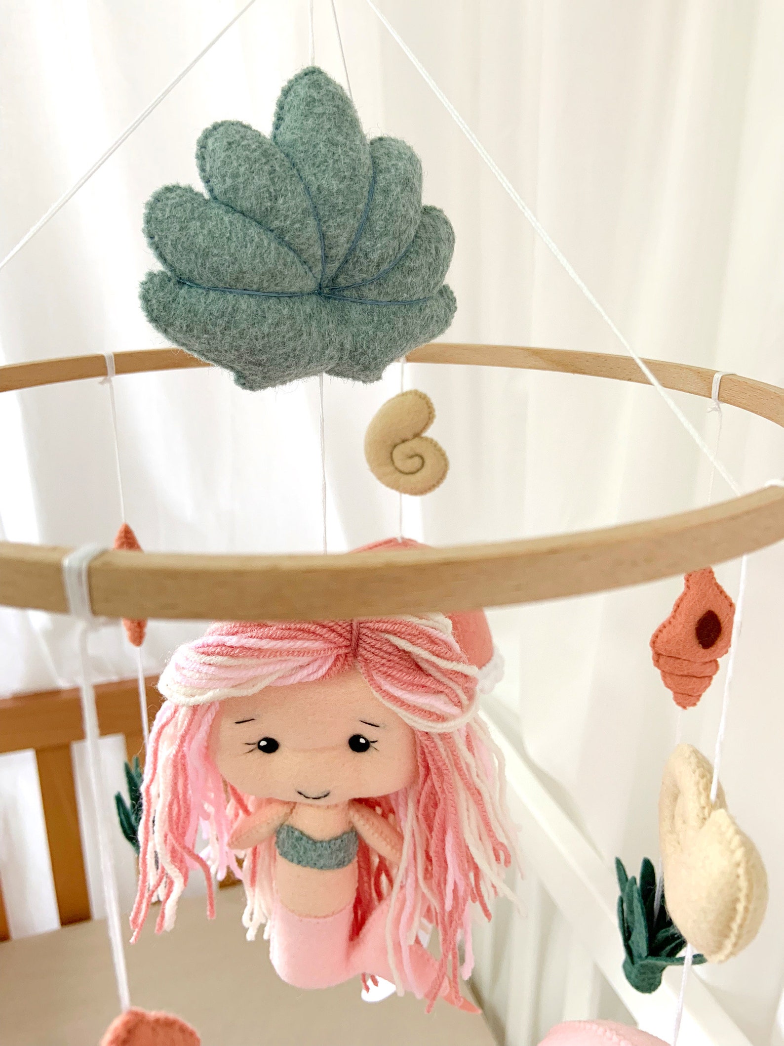 Mermaid Mobile Whale Nursery Mobile Ocean Nursery Decor Baby | Etsy